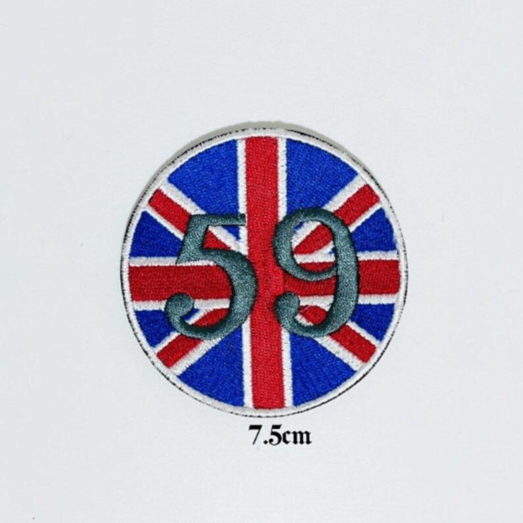 Number 59 Union Jack Flag Biker Embroidered Patch Badge Sew / Iron on ...