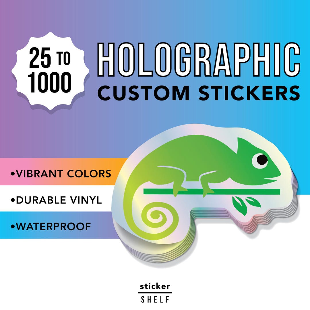 Custom Holographic Die Cut Stickers Bulk Pack. High Quality Stickers ...