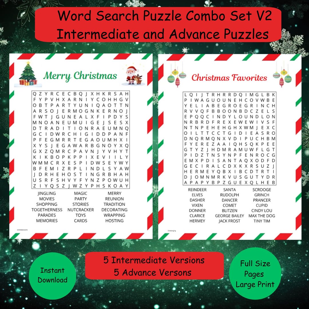 Christmas Word Search | Christmas Word Games | Christmas Printable ...