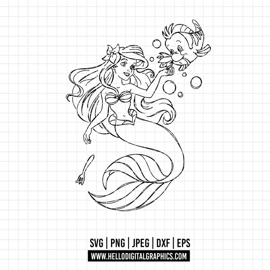 1917 - the Little Mermaid SVG, EPS, PNG - the Little Mermaid Clipart ...