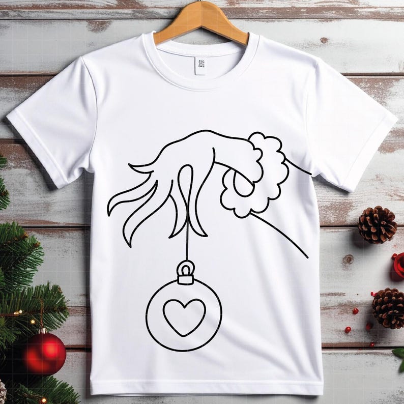 4242 - the Grinch's Jingle Bell Line Art Svg, Eps, Png, Jpeg, Dxf. the ...