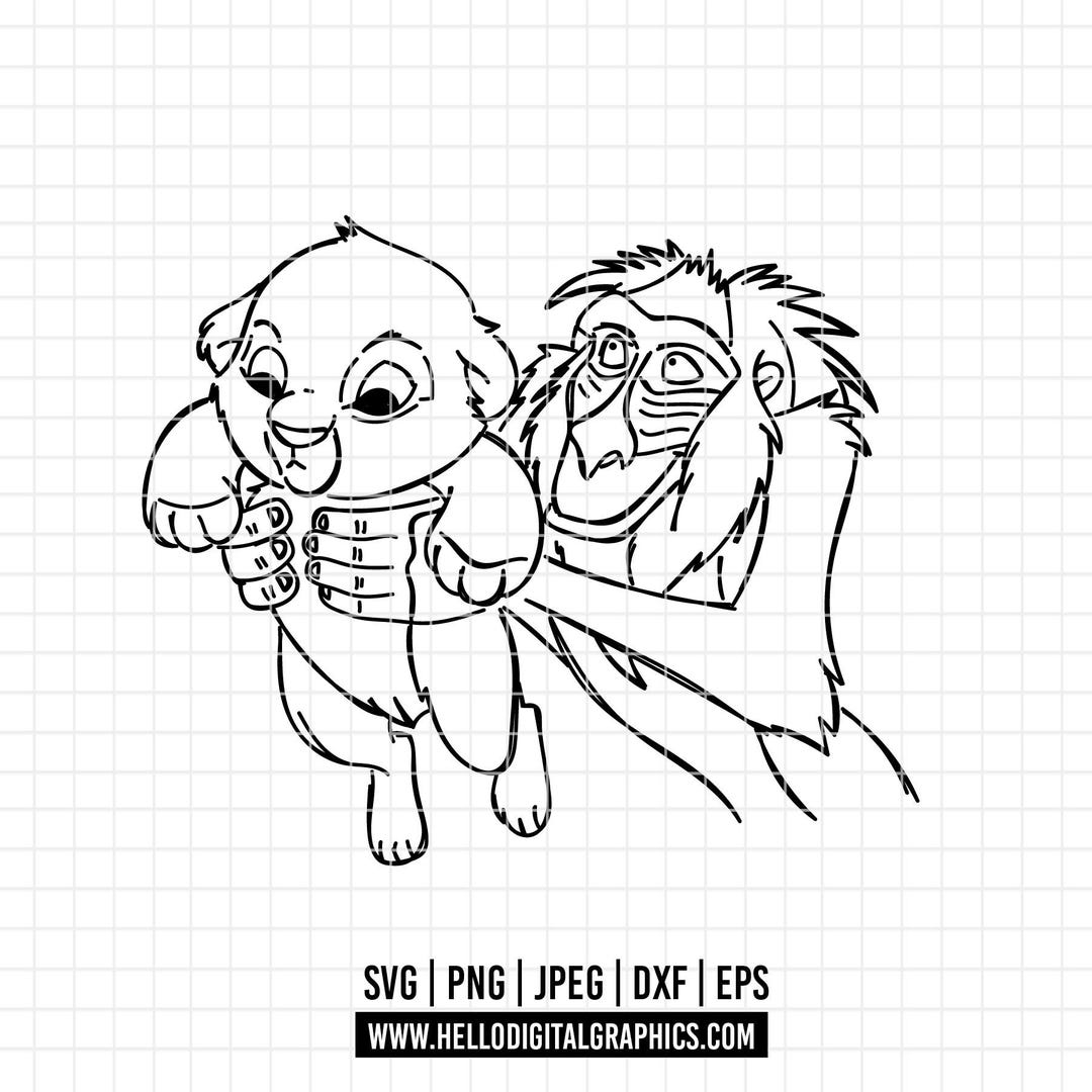1902 the Birth of Simba, the Lion King SVG, EPS, PNG Baby Simba Clipart ...