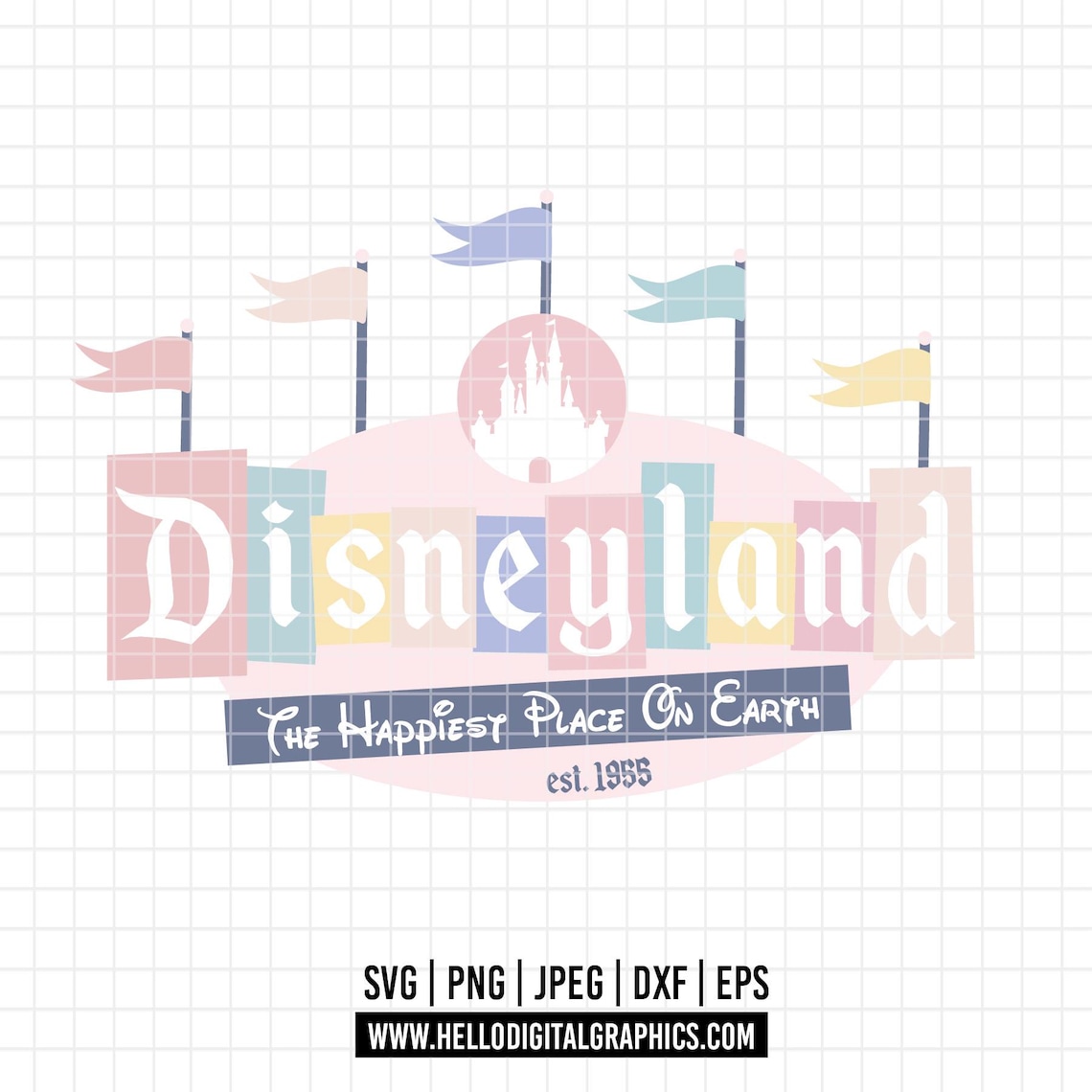 3155 - Disneyland Castle SVG, EPS, PNG - Disneeyy-inspired 'it's a ...