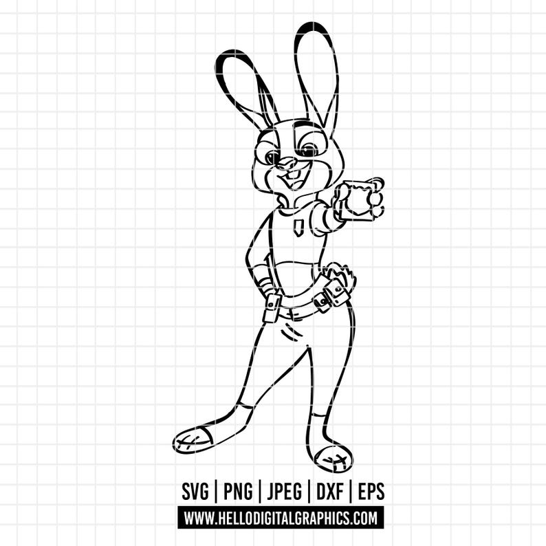 2818 - Judy Hopps, Zootopia SVG, EPS, PNG - Judy Hopps, Zootopia ...