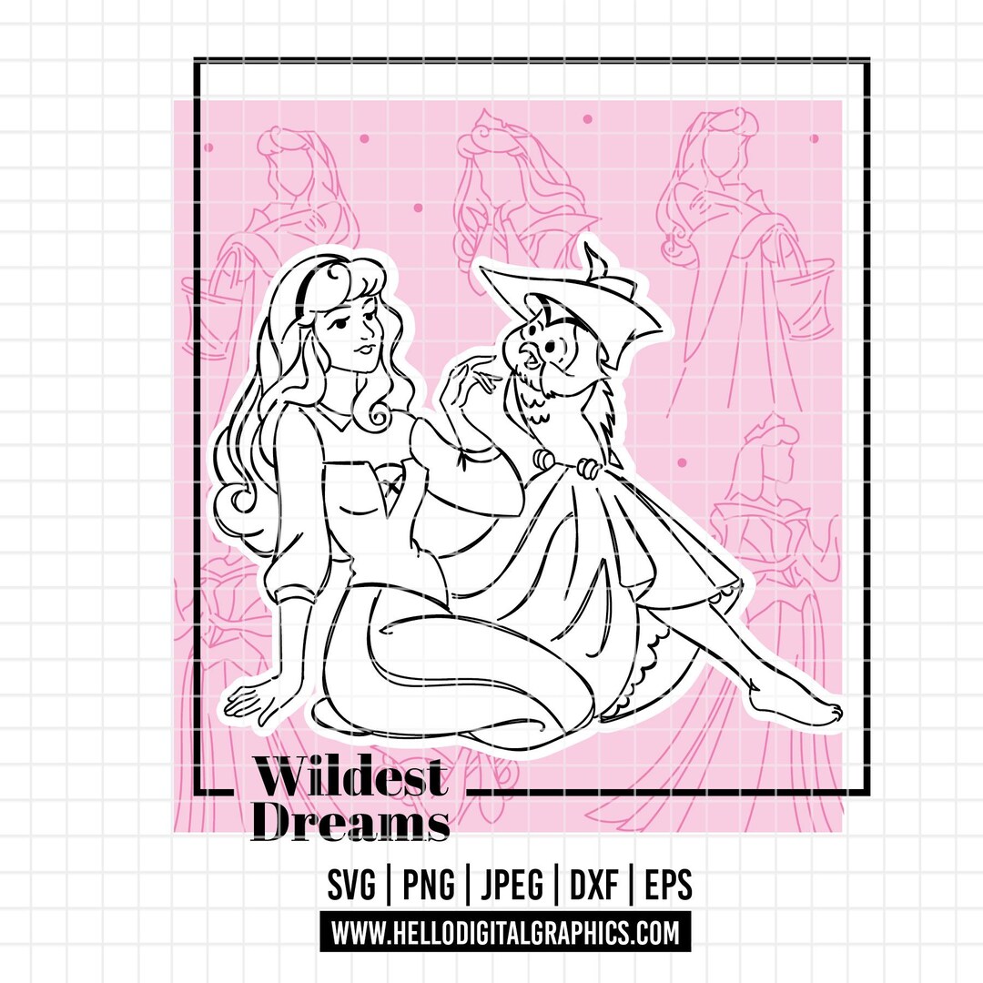 2365 - Princesa Aurora linda SVG, PNG, EPS - Disneyy Princesa La bella ...