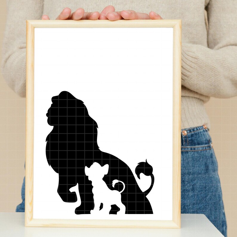 2245 - Simba's Shadow and Mufasa SVG, DTF, PNG- Disneyy the Lion King ...