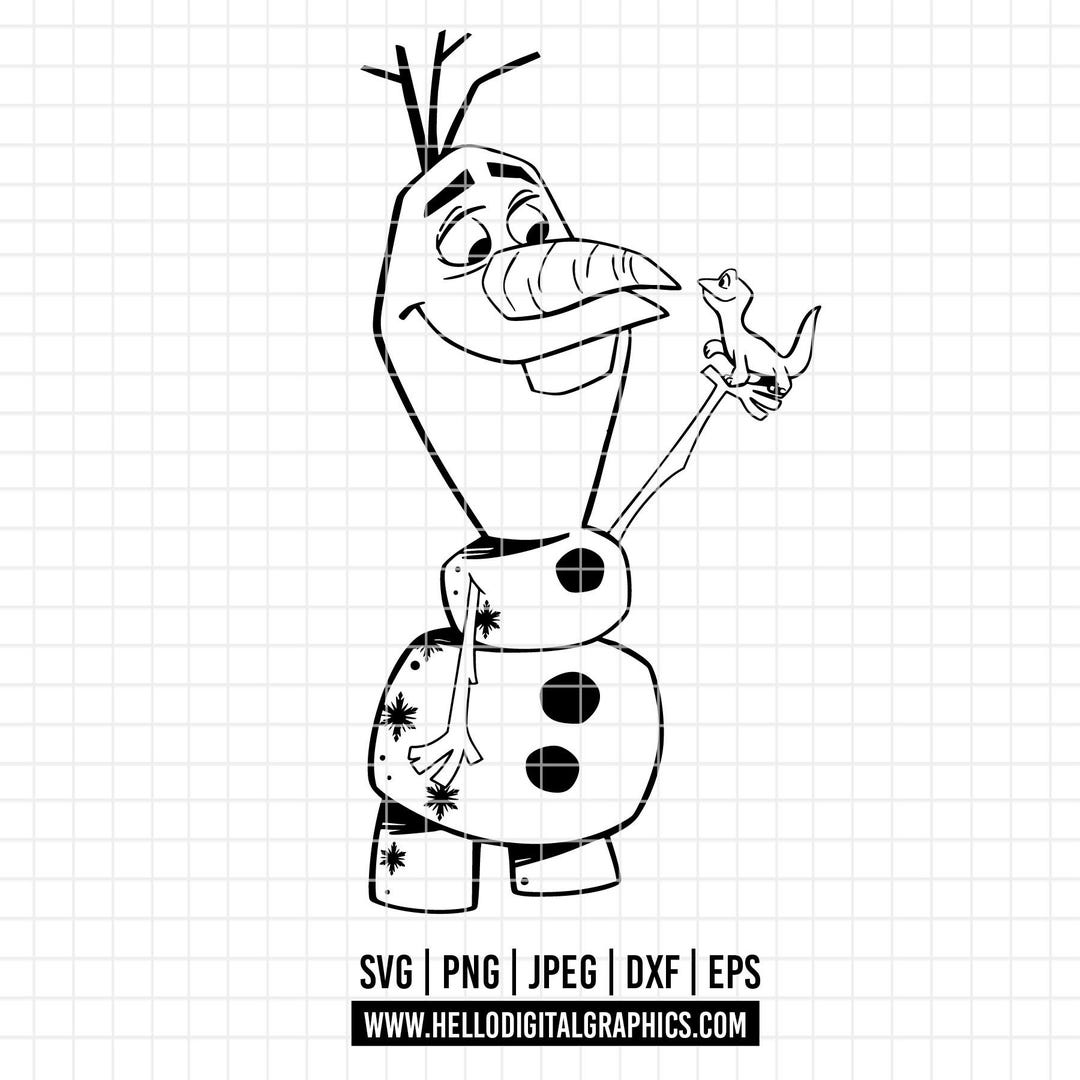 3024 - Olaf SVG, PNG, EPS - Disneyy Frozen Caracters Clipart Vector ...
