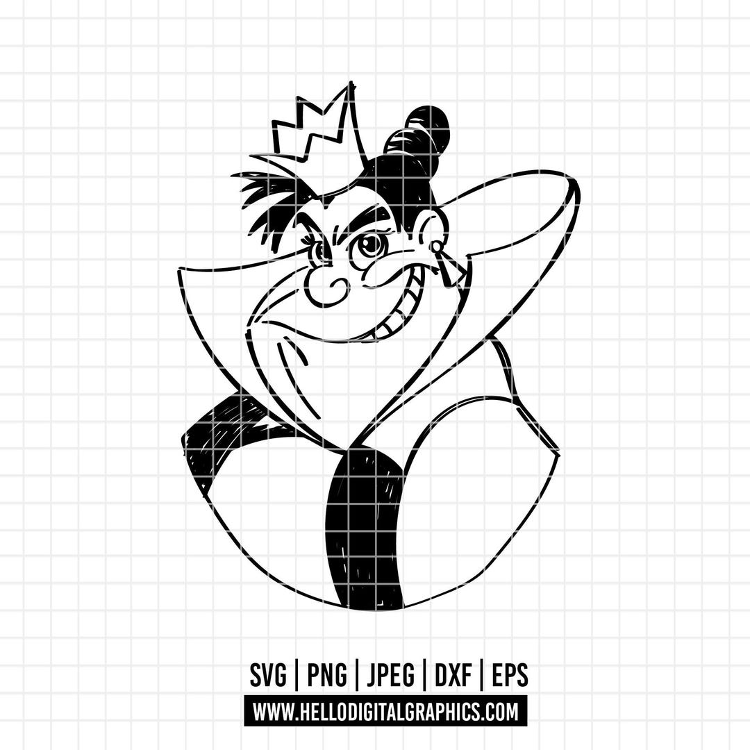 1890 - Red Queen to Alice Snow White SVG, EPS, PNG - Red Queen Clipart ...