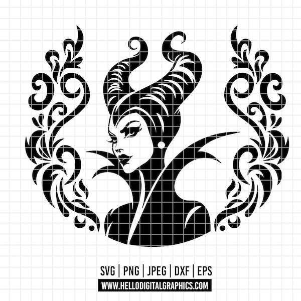Maleficent Clipart - Etsy