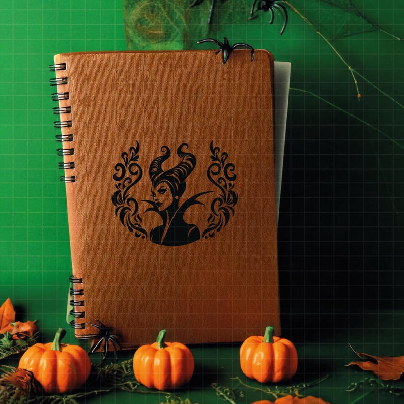 1845 - Maleficent SVG - EPS - PNG - Maleficent Outline Clipart Vector ...