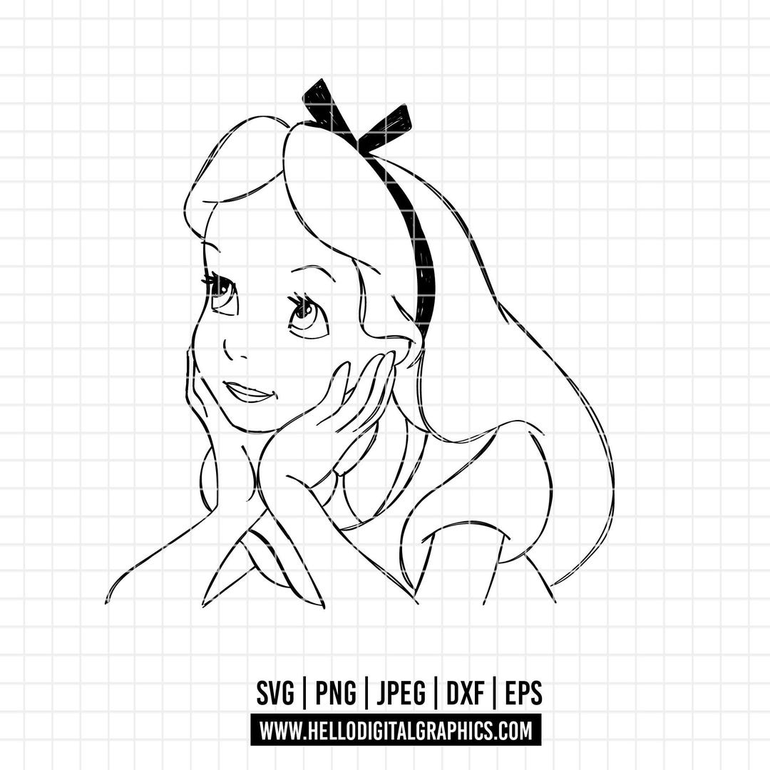 2143 - Alice in Wonderland Dreaming SVG, EPS, PNG - Alice in Wonderland ...