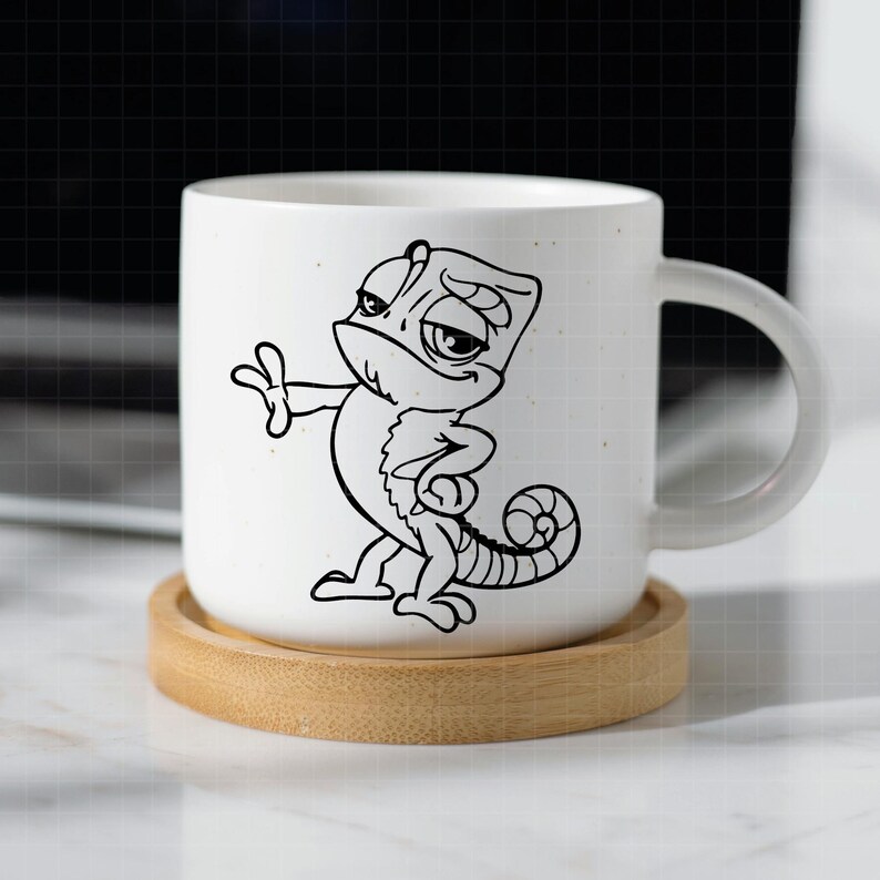 2810 - Pascal, Rapunzel Outline SVG, PNG, EPS - Disneyy Pascal Sketch ...