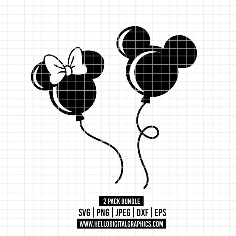 2853 - Disneyy Balloons Pack SVG, EPS, PNG - Disneey Ballons Pack Dtf ...