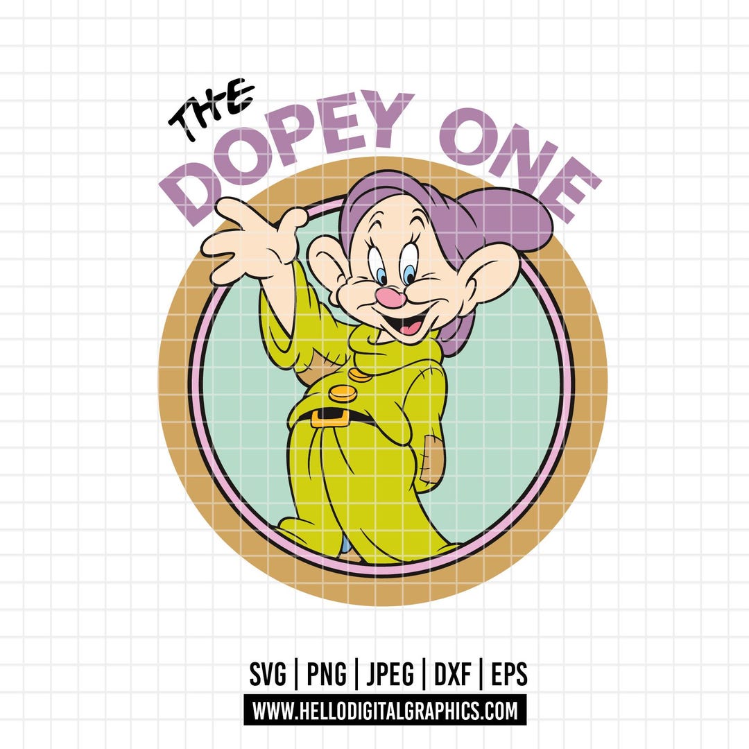 2725 - Dopey, Snow White and the Seven Dwarfs SVG, EPS, PNG - Disneyy ...