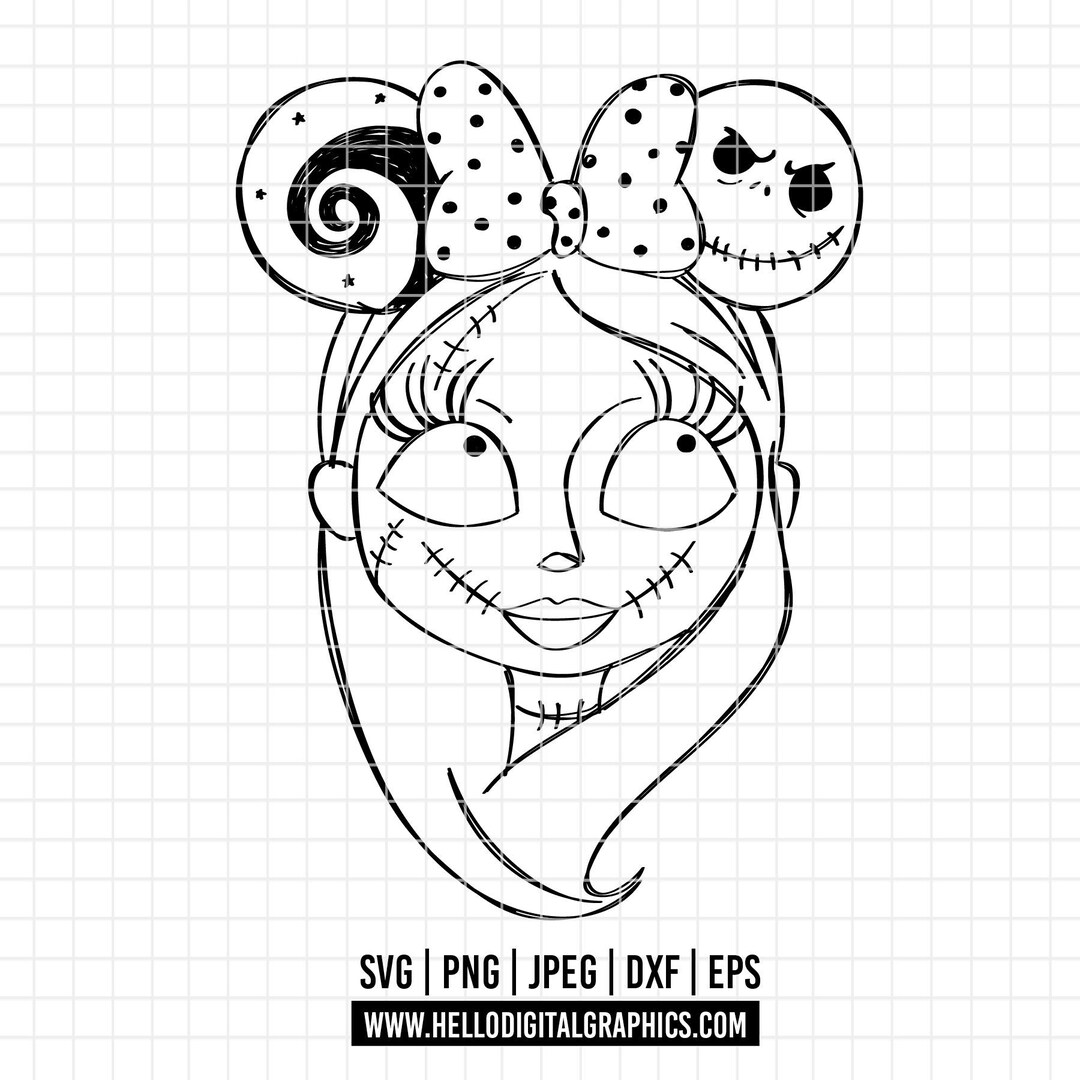 1895 - Sally, the Nightmare Before Christmas SVG, EPS, PNG - Disneey ...