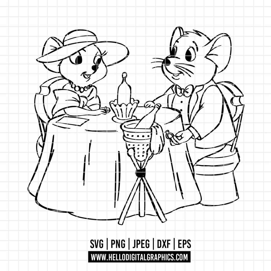 3300 - the Rescuers SVG, EPS, PNG - Disneyy the Rescuers Bernard and ...
