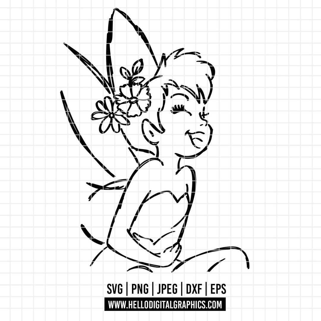 2220 - Tinker Bell Laughing Out Loud SVG, EPS, PNG - Magic Tinkerbell ...