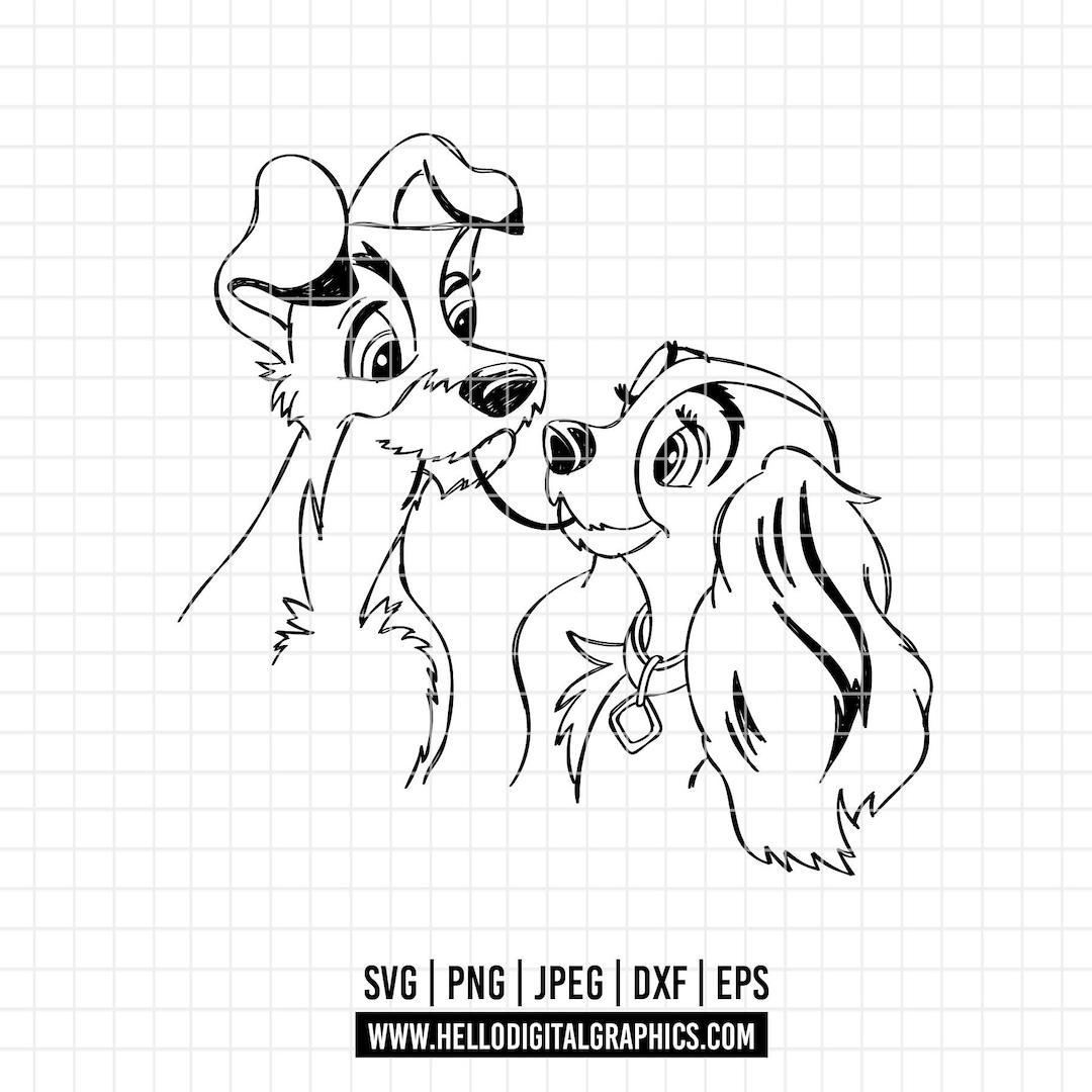 2103 - Lady and the Tramp SVG, PNG, EPS - Lady and the Tramp a Very ...