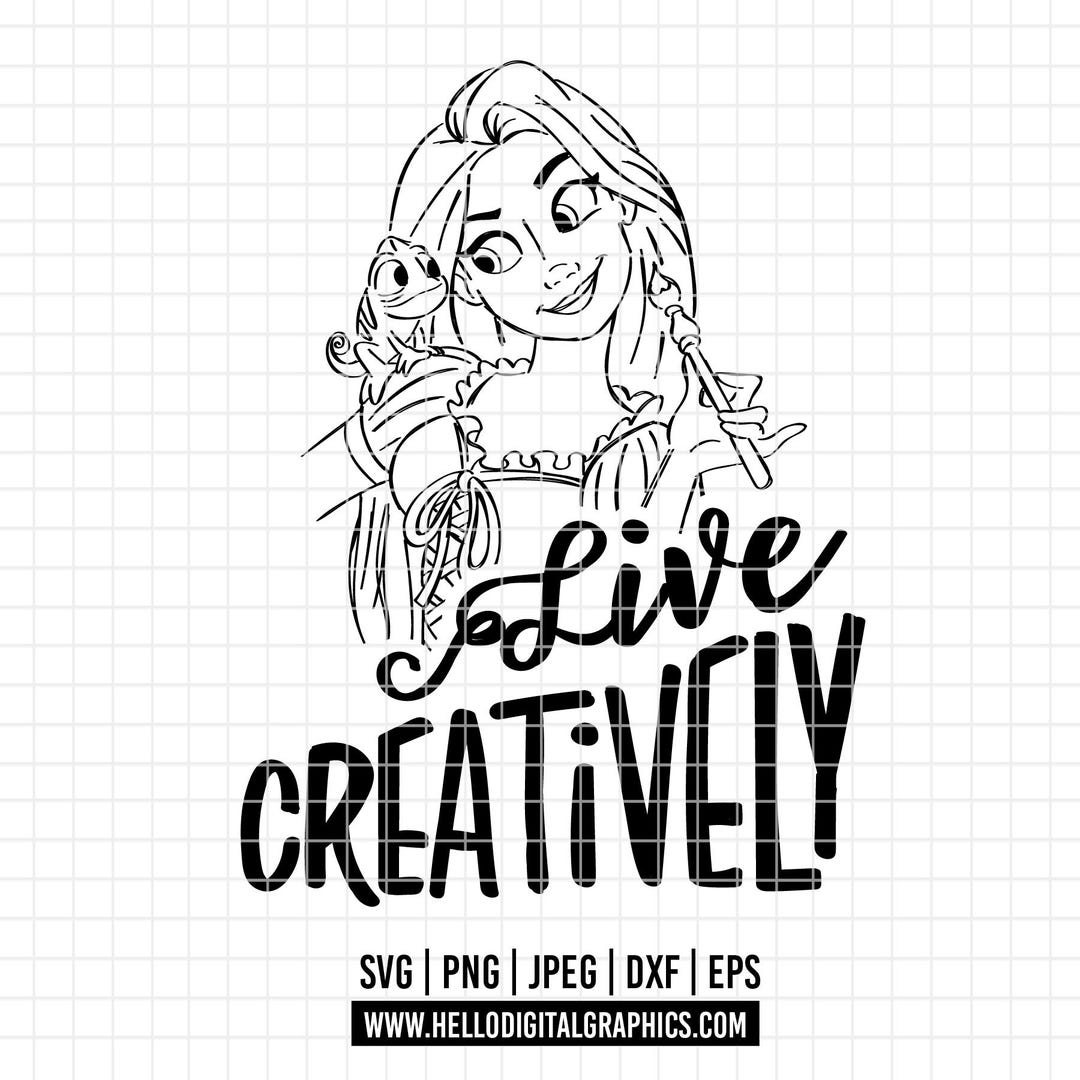 2236 - Rapunzel & Pascal With Quote SVG, PNG, EPS - Disneyy Princess ...