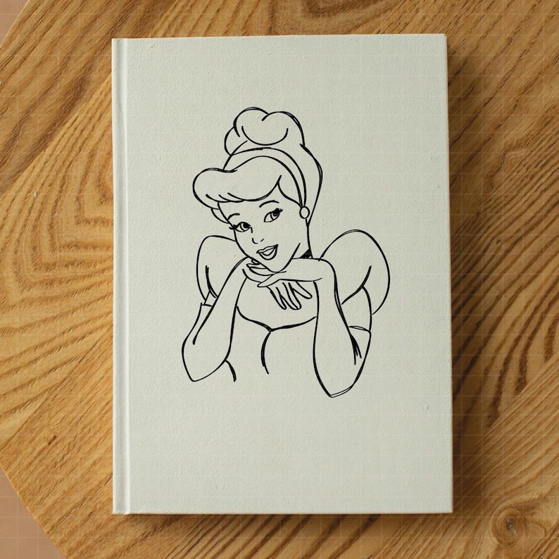 2434 - Cinderella Outline SVG, PNG, EPS - Disneyy Princess Cinderella ...