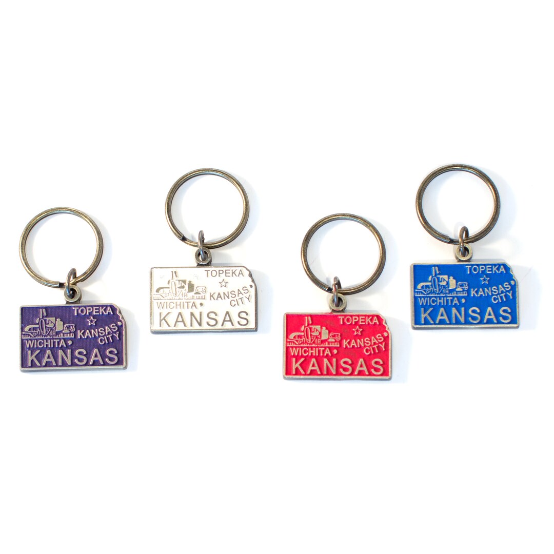 Kansas Keychain High Quality Thick Metal State Key Ring - Etsy