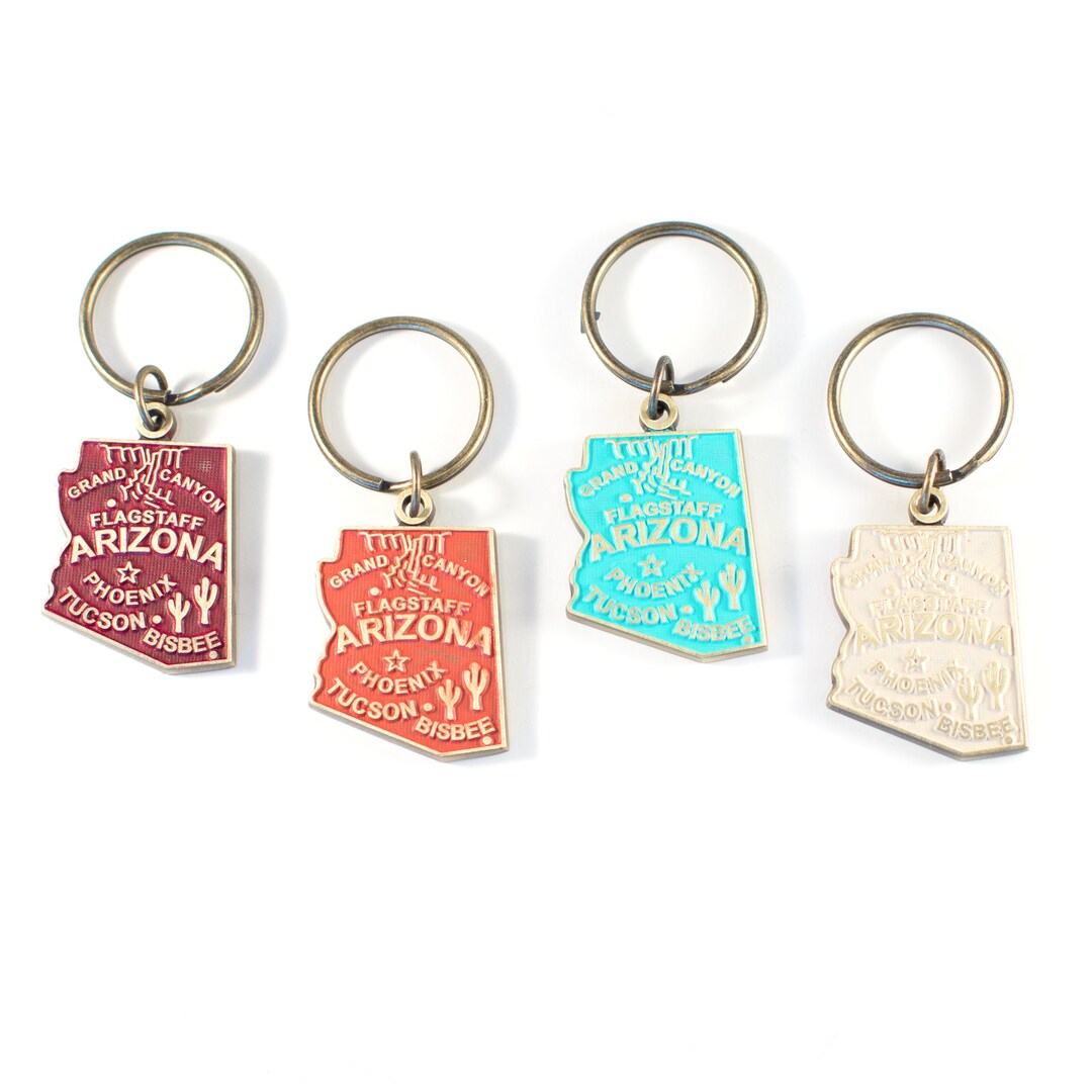 Arizona Keychain High Quality Thick Metal State Love Key Ring - Etsy