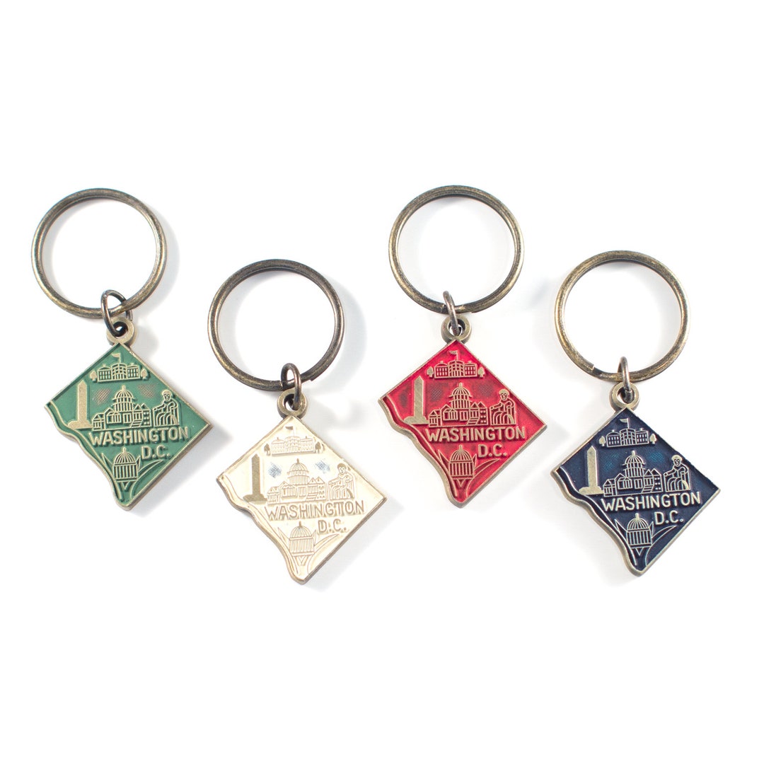 Washington DC Keychain High Quality Thick Metal Capital Key Ring - Etsy