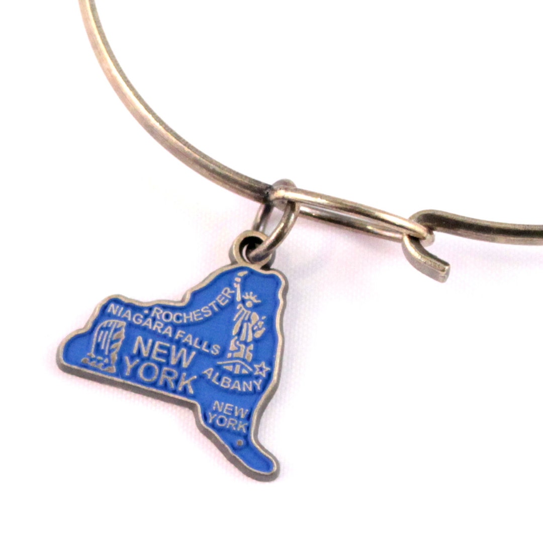 New York Love State Charm Bracelet, Necklace, or Charm Only - Etsy