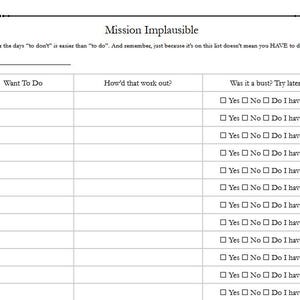 Survive Mission Implausible Days With This ADHD To-do List Printable - Etsy