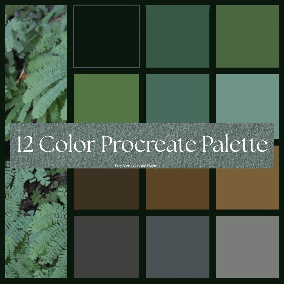 Neutral Forest Procreate Palette | 12 Color Palette | Instant Download ...