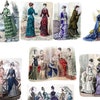 Set of 12 Colored Fashion Plate Prints Dress History Victorian, Art ...