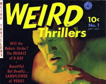 Vintage Horror Comic Book Blank Note Card Holiday Birthday - Etsy