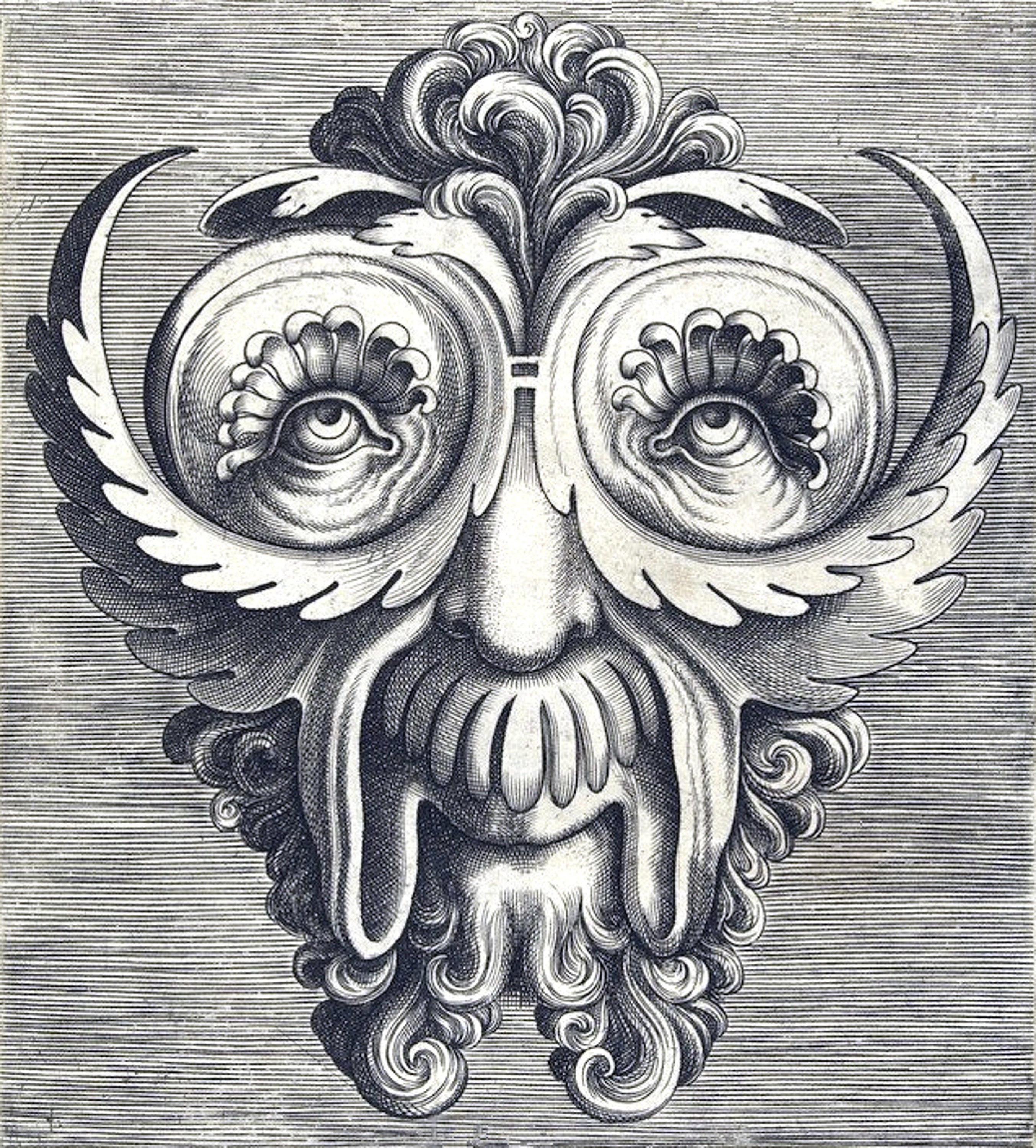 Colorful Flemish Grotesque Mask Collection 11 Designs Blank Birthday ...