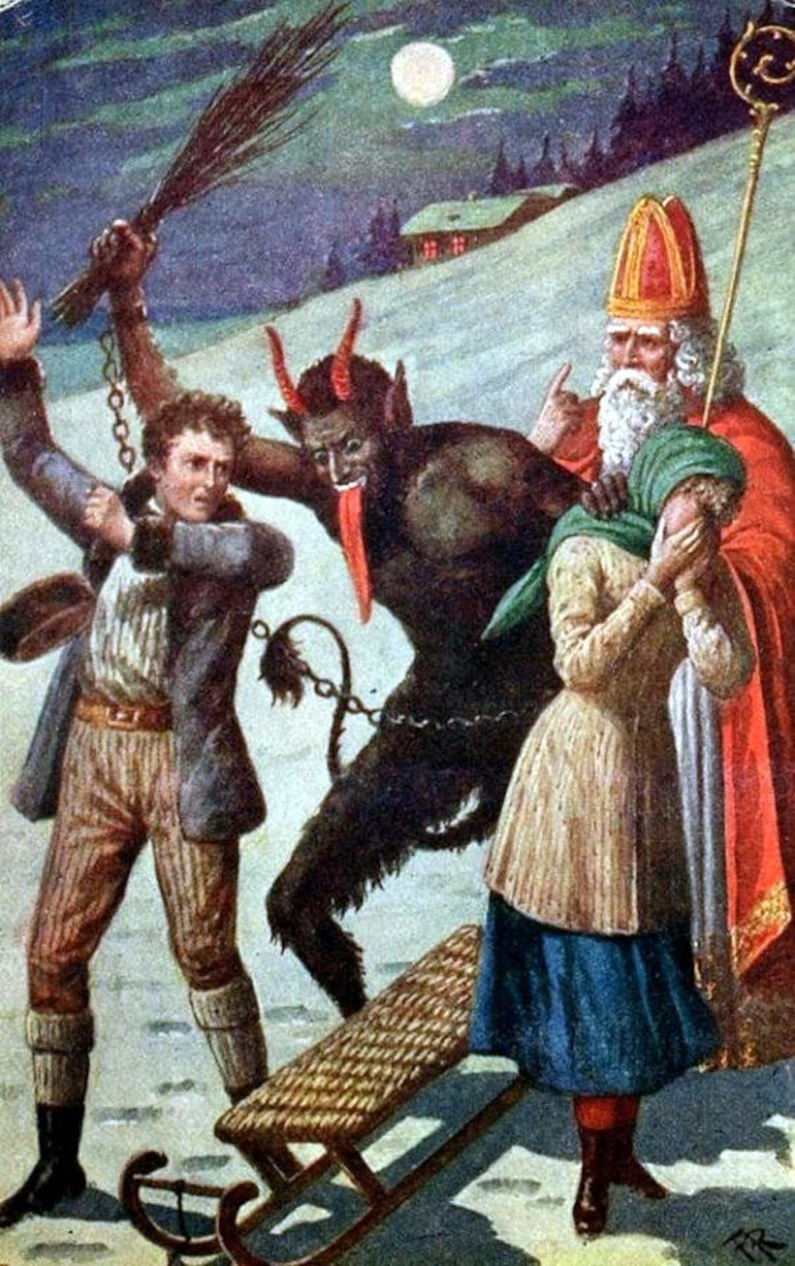 Vintage Krampus Cards Holiday Boxed Set of Blank Cards | Etsy