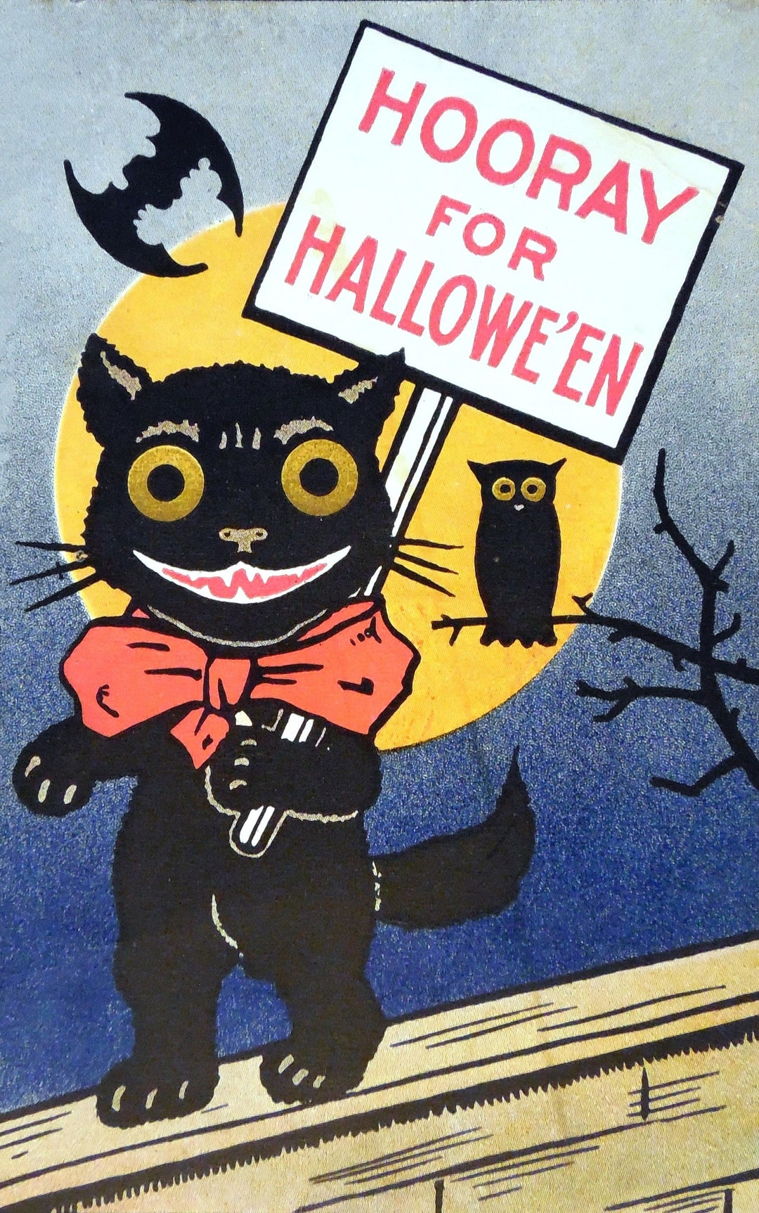 Happy Halloween Vintage Image Note Card Trick or Treat Blank - Etsy