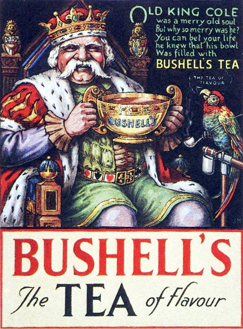 Bushell's Tea of Flavor Vintage Image Advertising Blank Note Card ...