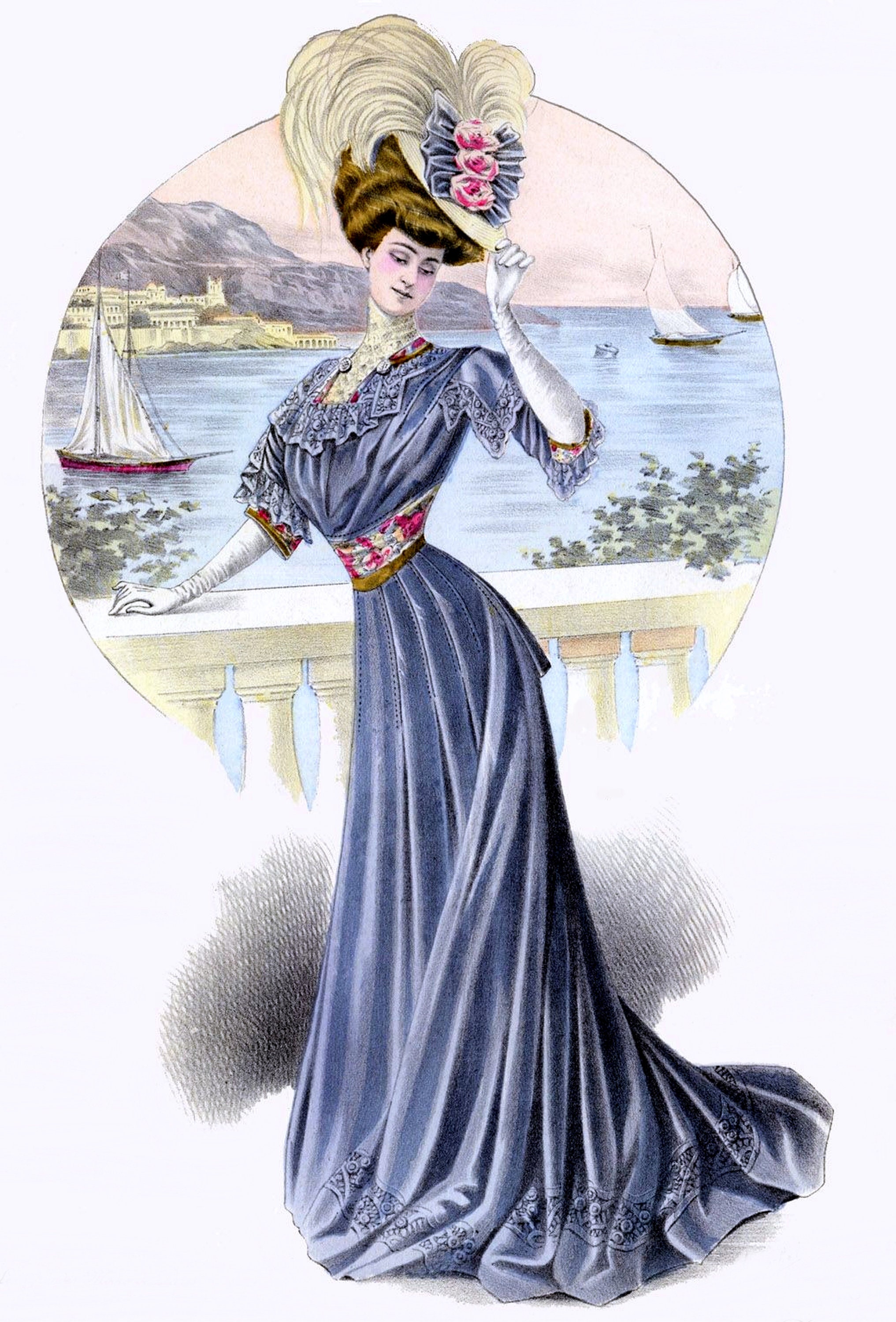 1900's Vintage Image Fashion Plates Handmade Note Cards Set of 10 ...