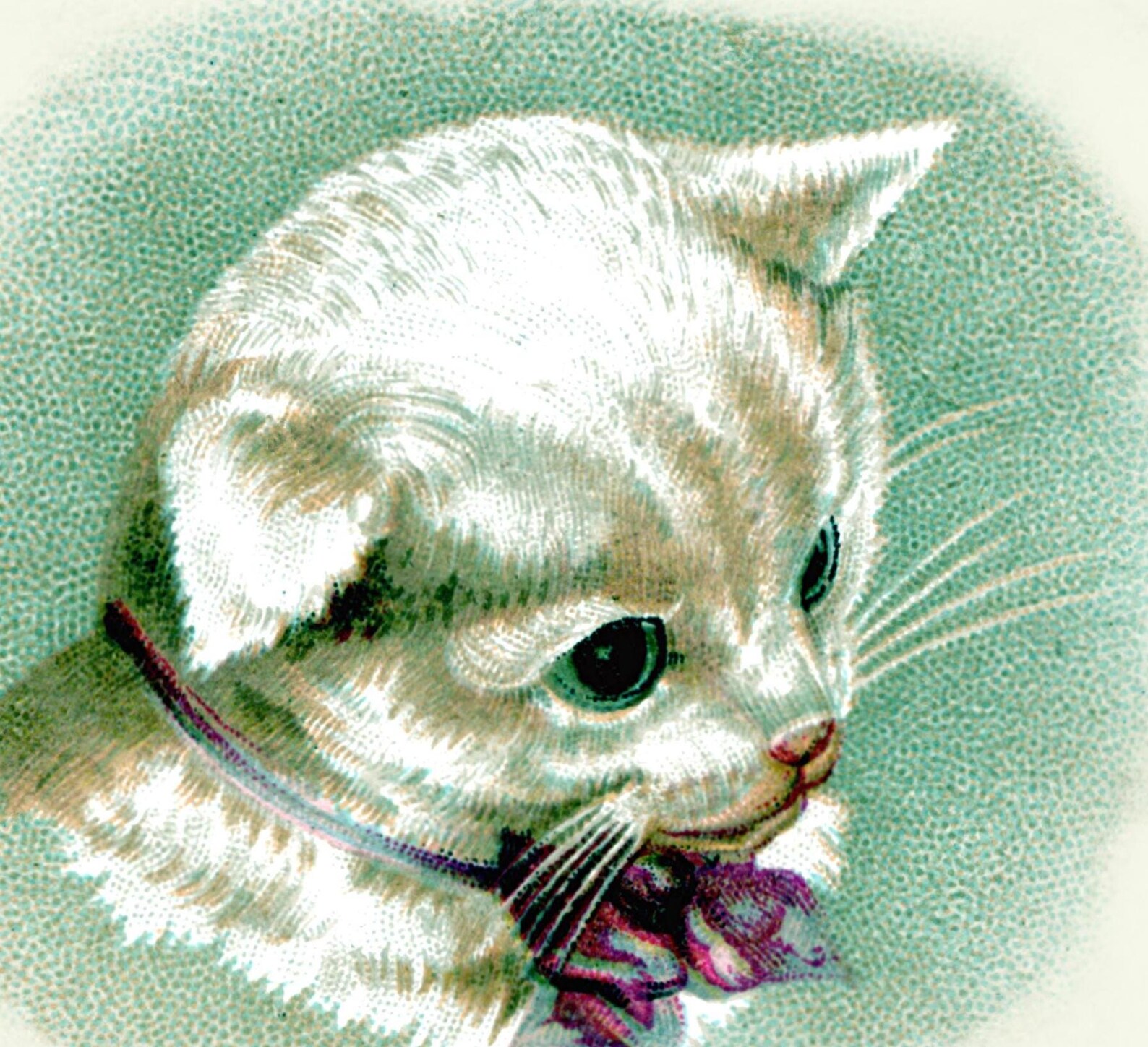 Dancing Kitty Vintage Image Note Card Hand Made Birthday Dance Recital ...