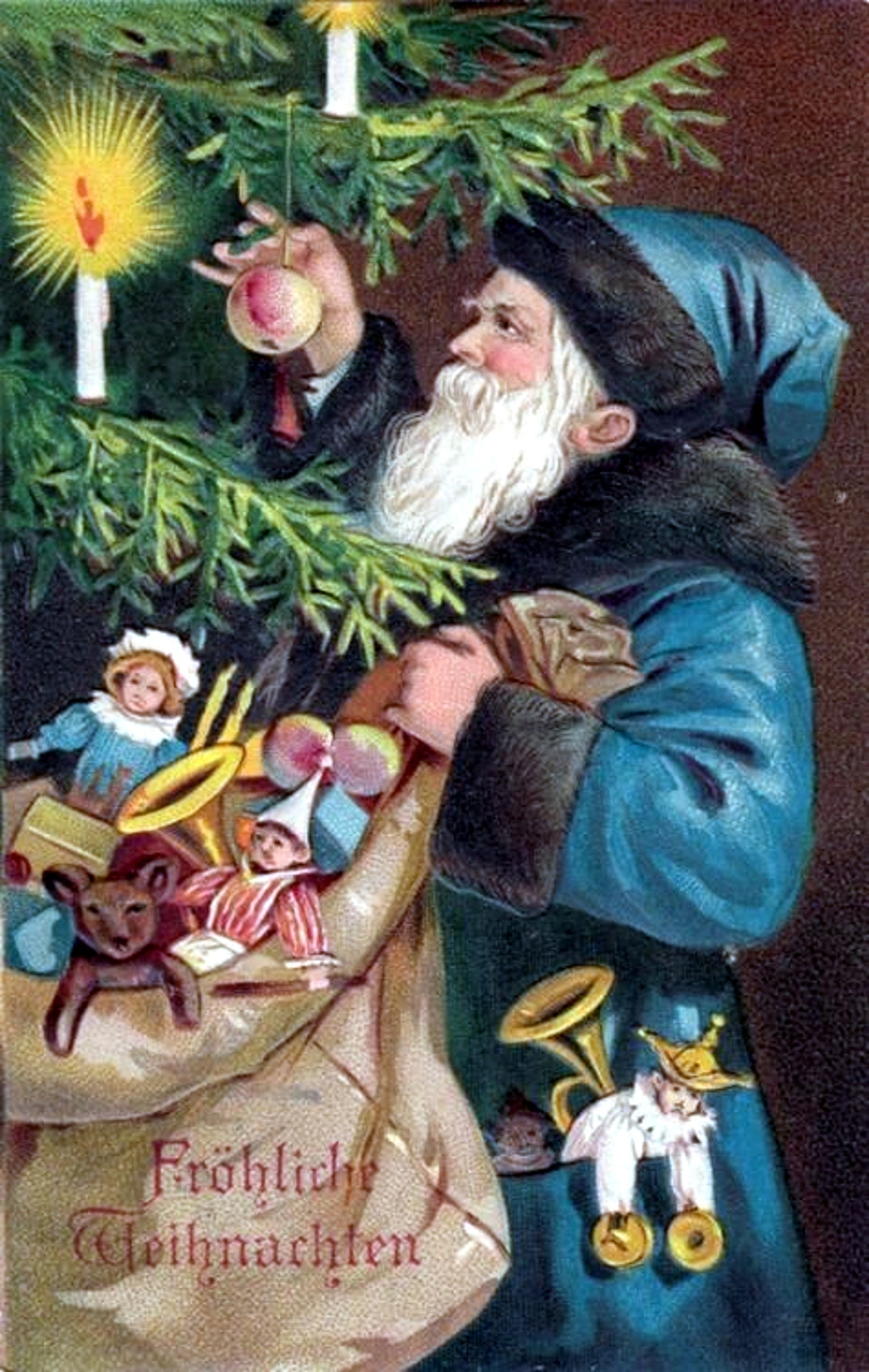 Vintage Image Father Christmas Boxed Set of 10 Cards Santa Clause ...