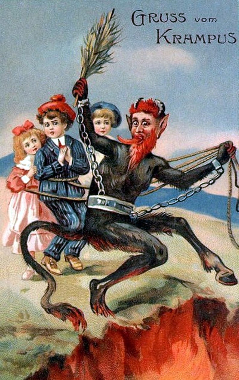 Vintage Krampus Cards 2 Holiday Boxed Set of Blank Cards - Etsy