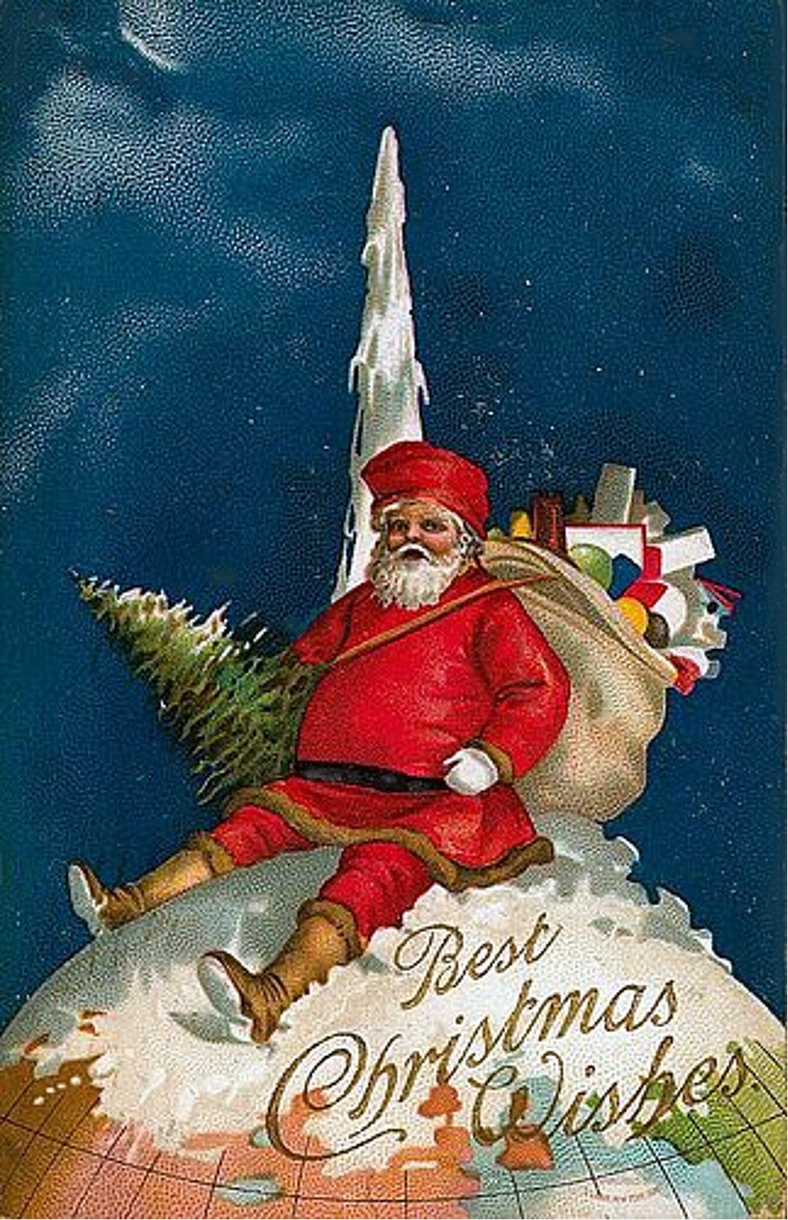 Vintage Image Father Christmas Boxed Set of 10 Cards Santa Clause ...