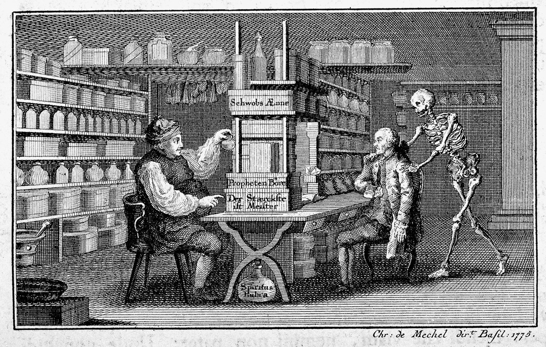 Death and the Apothecary Vintage Image Note Card Halloween Graduation ...