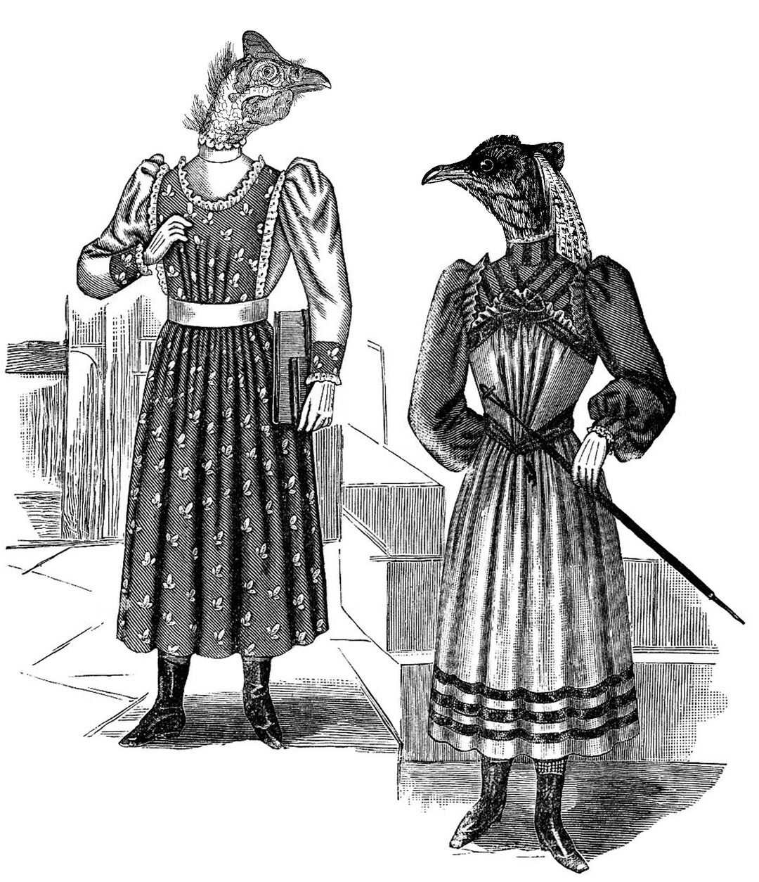 The Chicklet Sisters Cabinet of Curiosities Blank Note Card Hand Made ...