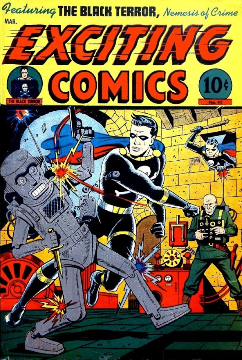 Old Time Comic Book Cover Vintage Image Collection Blank Cards - Etsy