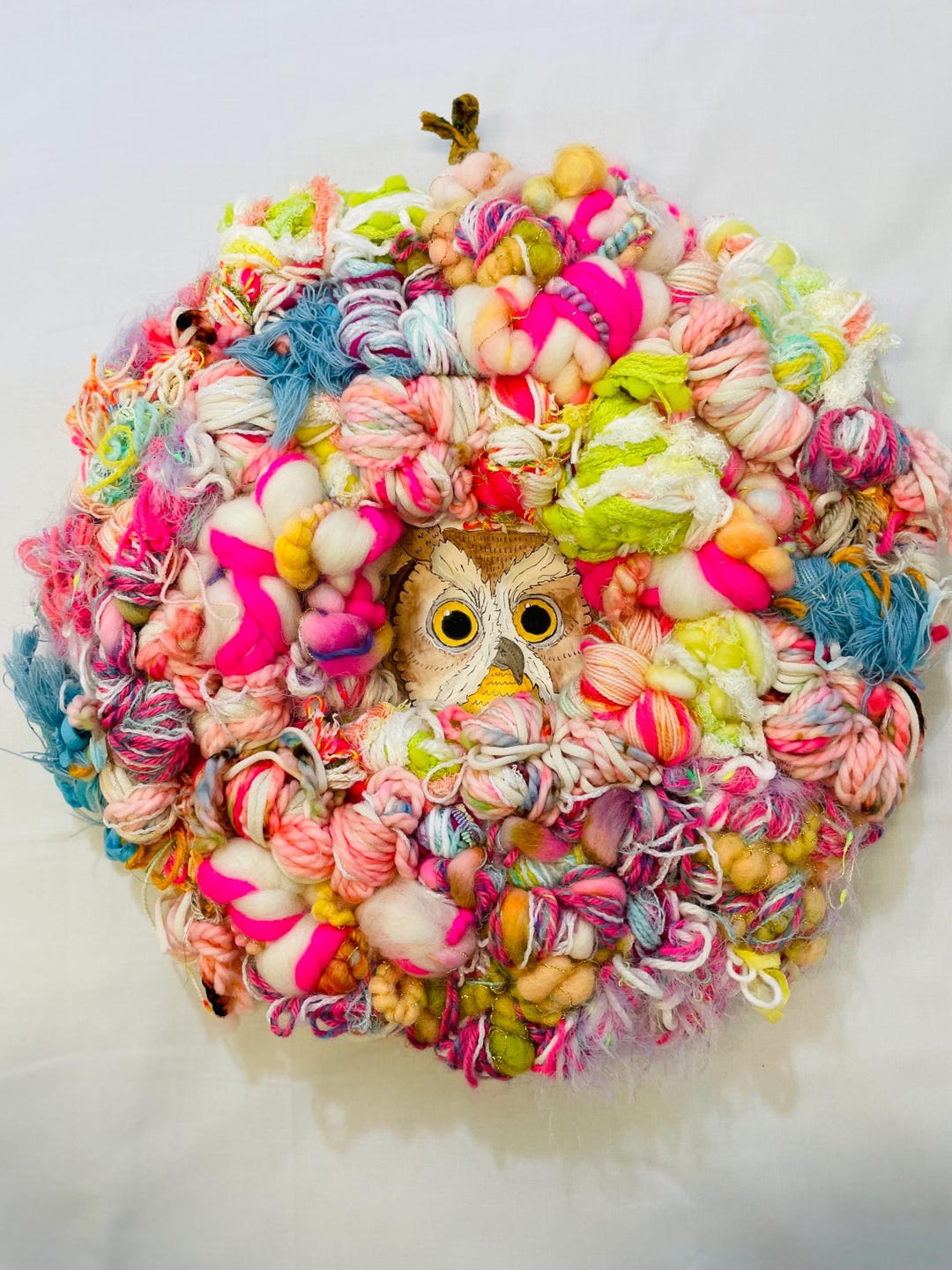 Merri the Great Horned Owl Pen Ink Illustration and Watercolor Painting ...