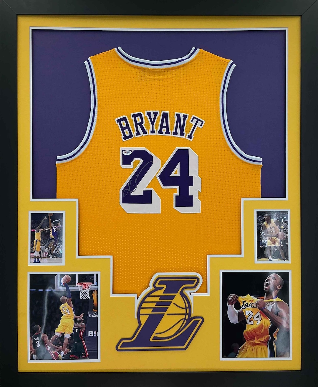 Los Angeles Lakers Kobe Bryant Signed Autographed Jersey Framed PSA ...