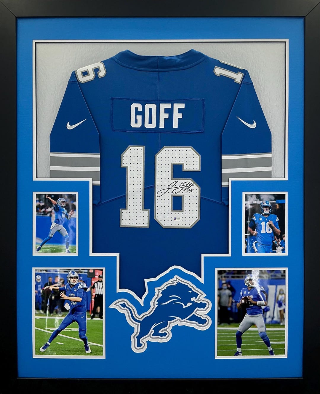 Authentic Detroit Lions Jared Goff Signed Autographed Jersey Beckett ...