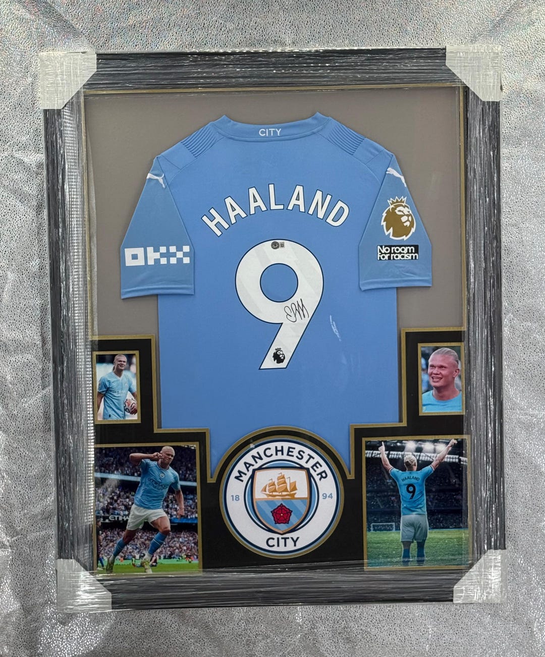 Manchester City Erling Haaland Signed Autographed Jersey Framed Beckett ...