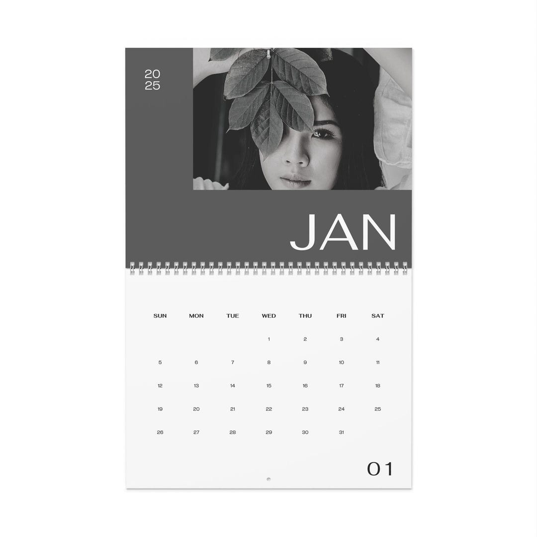 Black and White Photography 2025 Wall Calendar - Minimalist Calendar ...