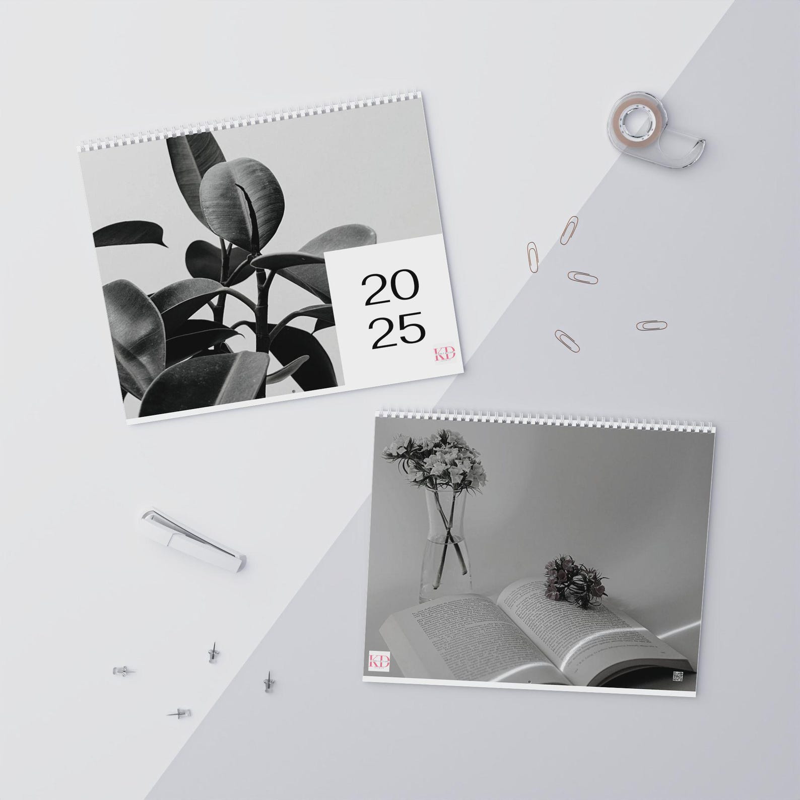 Black and White Photography 2025 Wall Calendar - Minimalist Calendar ...